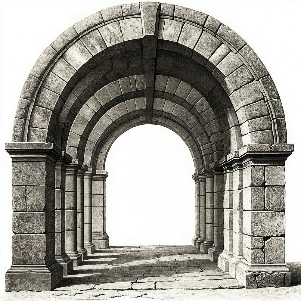 Romanesque arch architecture historical arched. | Free Photo - rawpixel