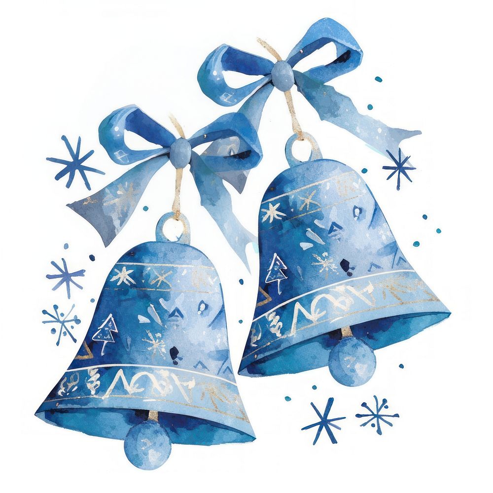 blue Christmas 2 Bells bells | Free Photo Illustration - rawpixel