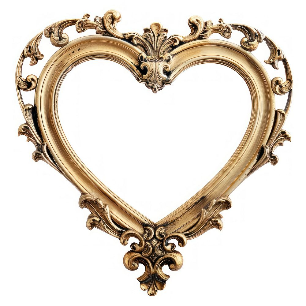 Gold Coquette Vintage Heart Frame Images | Free Photos, PNG Stickers ...