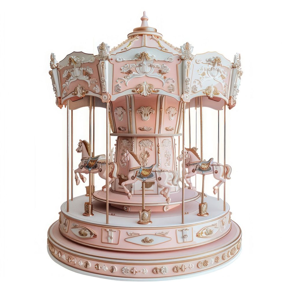 Coquette carousel horses pink decorative. | Free Photo - rawpixel