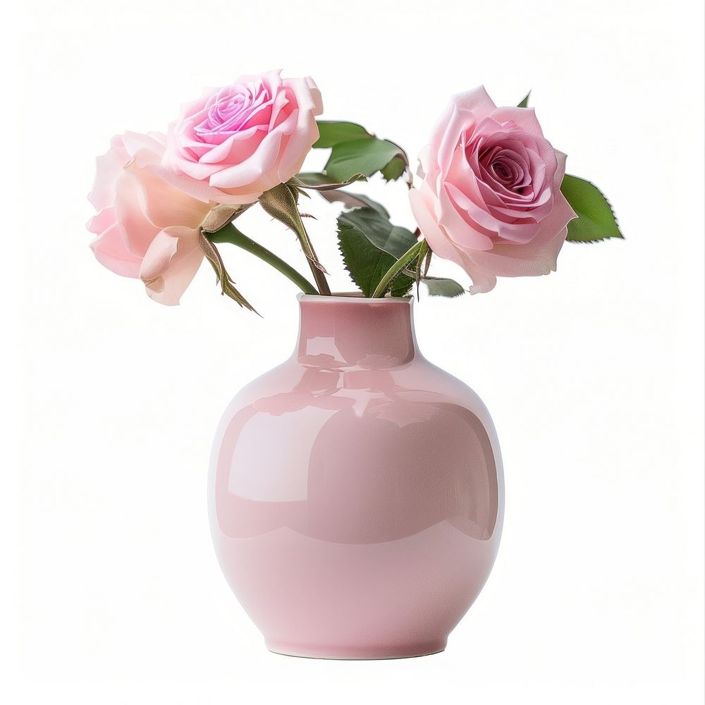 Coquette pink rose vase roses | Free Photo - rawpixel