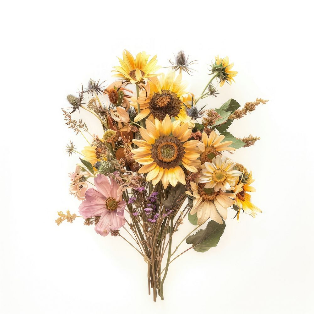 Cottagecore bunch sunflowers art arrangement | Free Photo - rawpixel