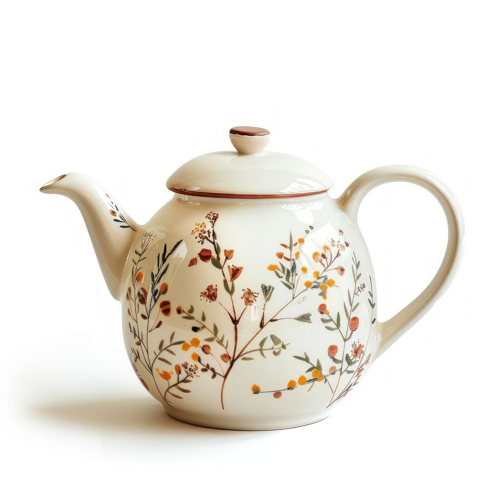 Cottagecore tea pot porcelain teapot | Free Photo - rawpixel