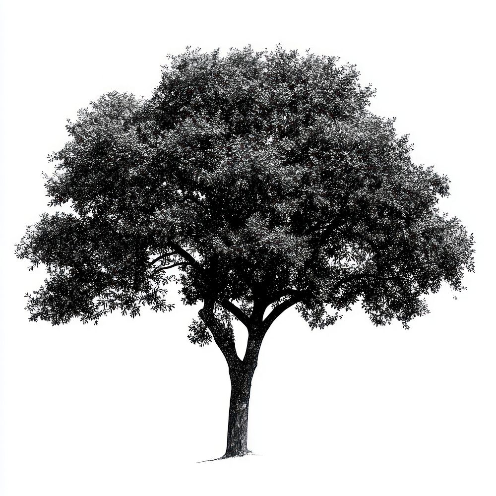 Tree retro photocopy stipple effect | Free Photo Illustration - rawpixel