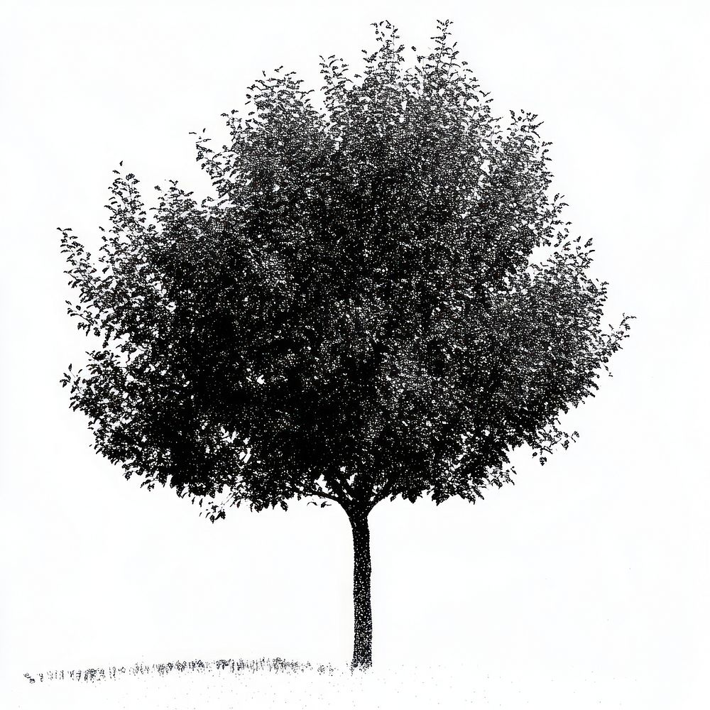 Tree retro photocopy stipple effect | Free Photo Illustration - rawpixel