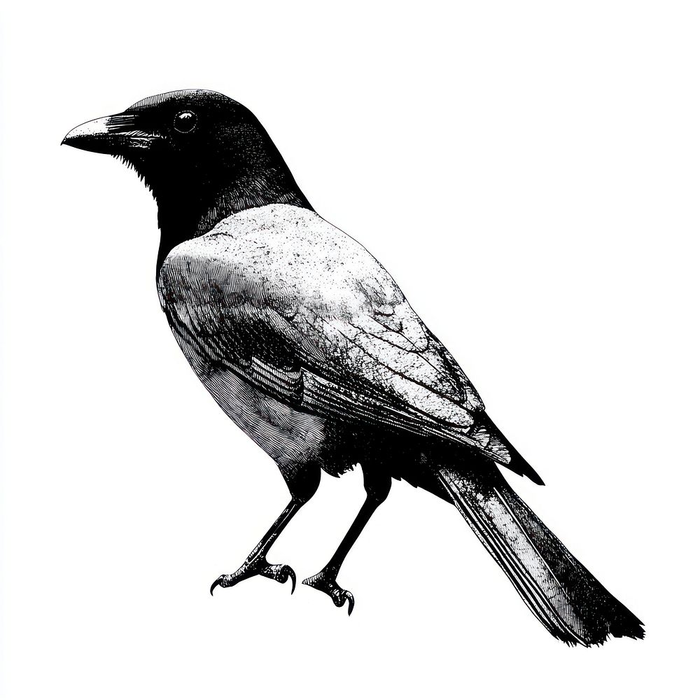 Bird retro photocopy stipple effect | Free Photo Illustration - rawpixel