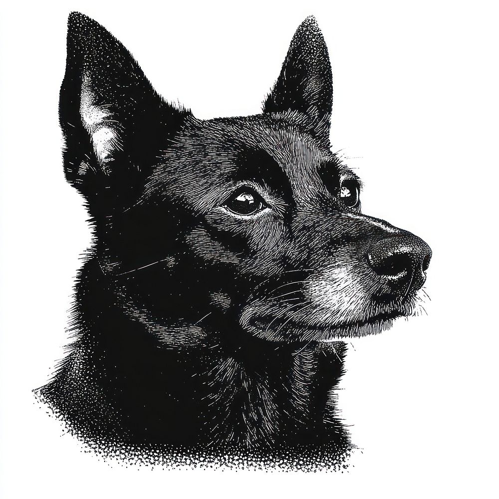 Dog retro photocopy stipple effect | Free Photo Illustration - rawpixel