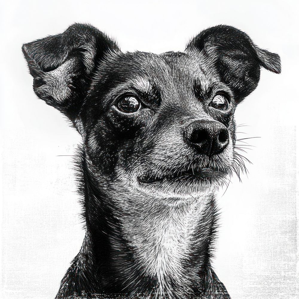 Dog retro photocopy stipple effect | Free Photo Illustration - rawpixel