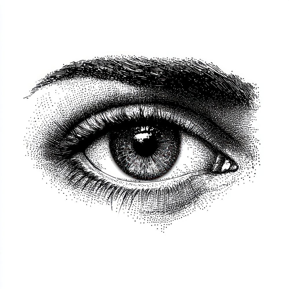 Eye retro photocopy stipple effect | Free Photo Illustration - rawpixel