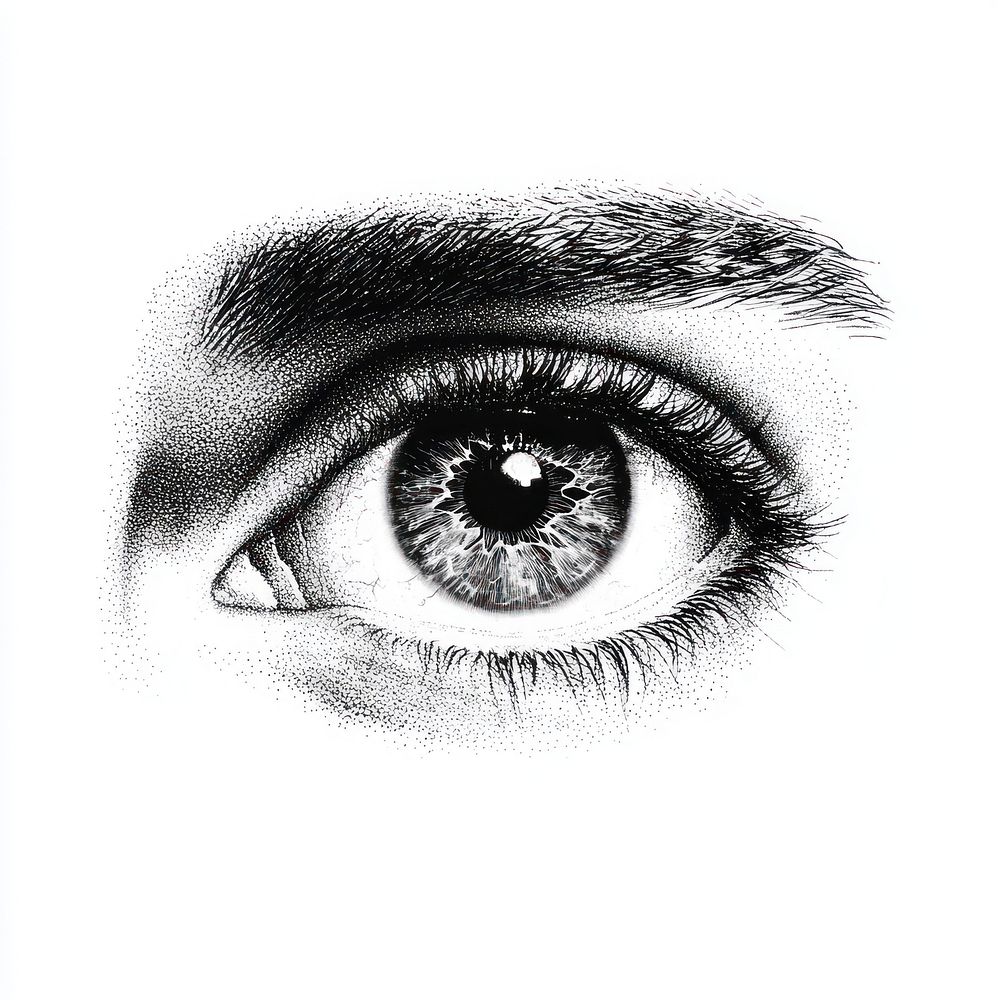 Eye retro photocopy stipple effect | Free Photo Illustration - rawpixel
