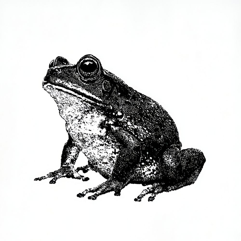 Frog retro photocopy stipple effect | Free Photo Illustration - rawpixel