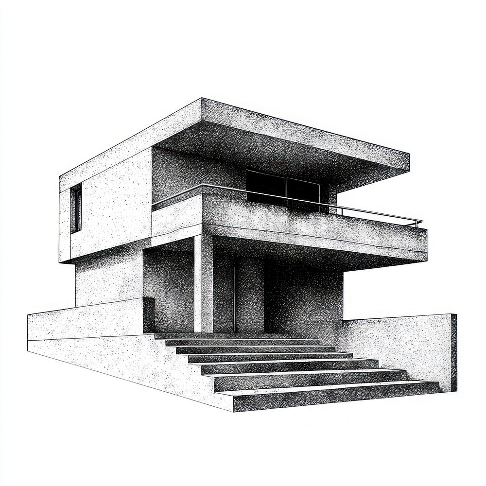 House retro photocopy stipple effect | Free Photo Illustration - rawpixel