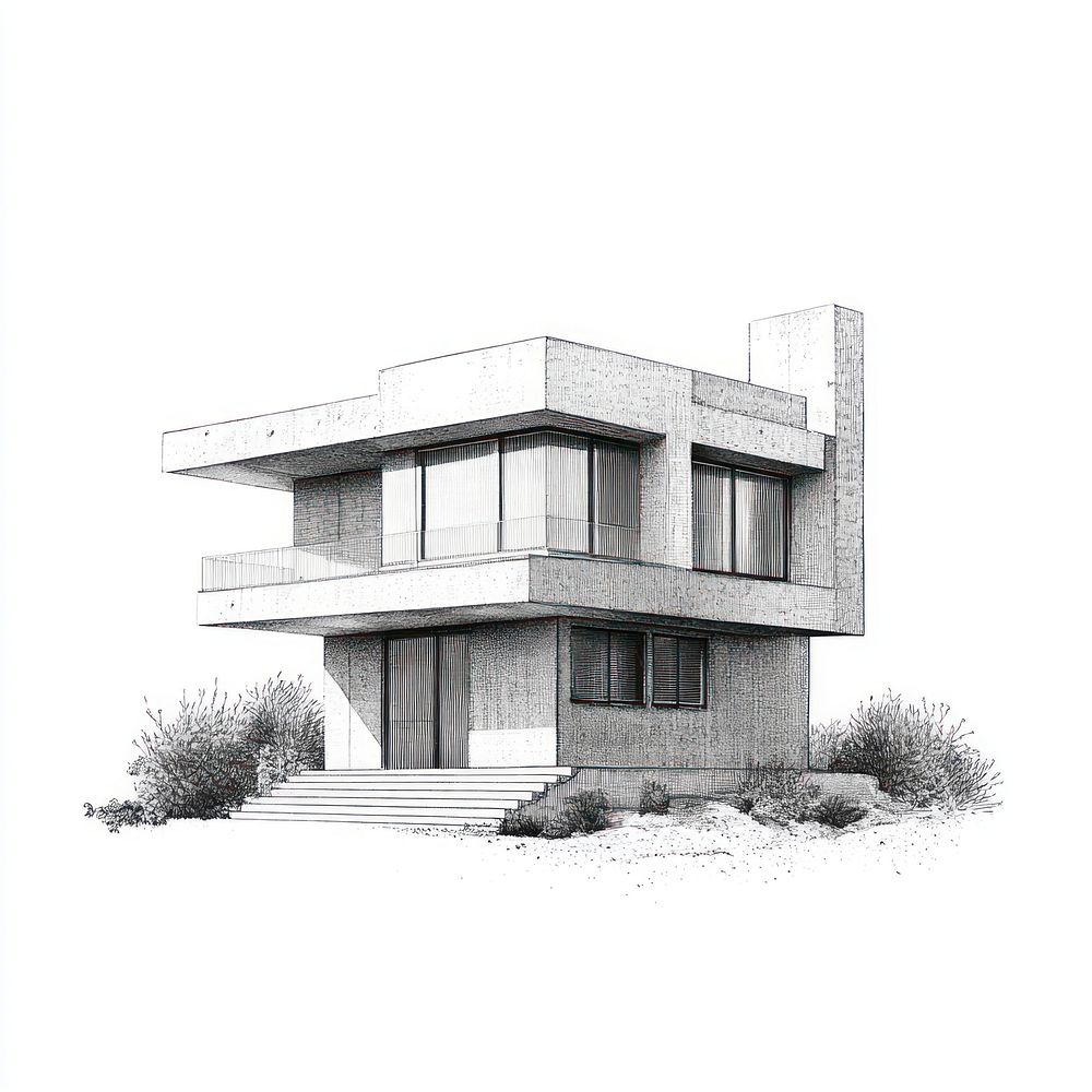 House retro photocopy stipple effect | Free Photo Illustration - rawpixel