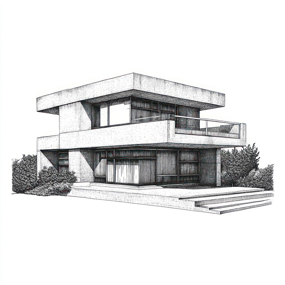 House retro photocopy stipple effect | Free Photo Illustration - rawpixel