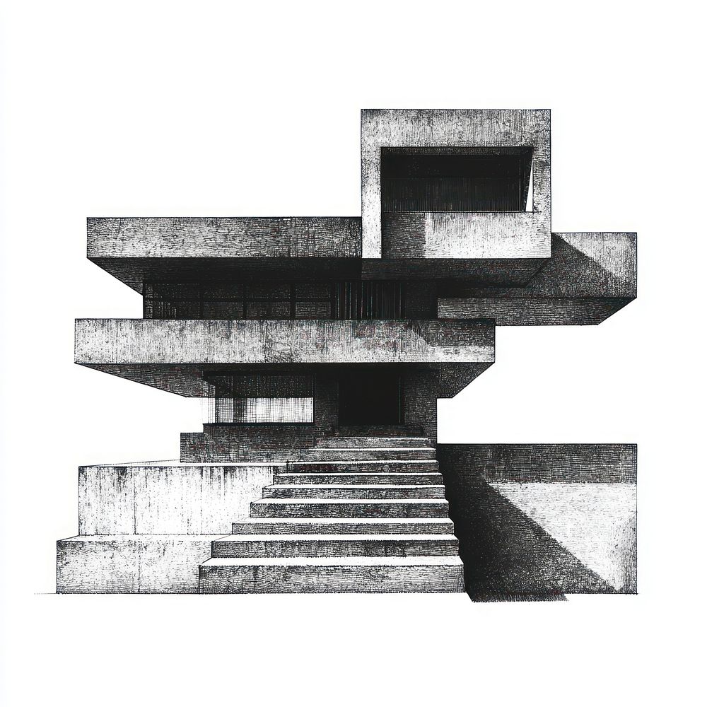 House retro photocopy stipple effect | Free Photo Illustration - rawpixel