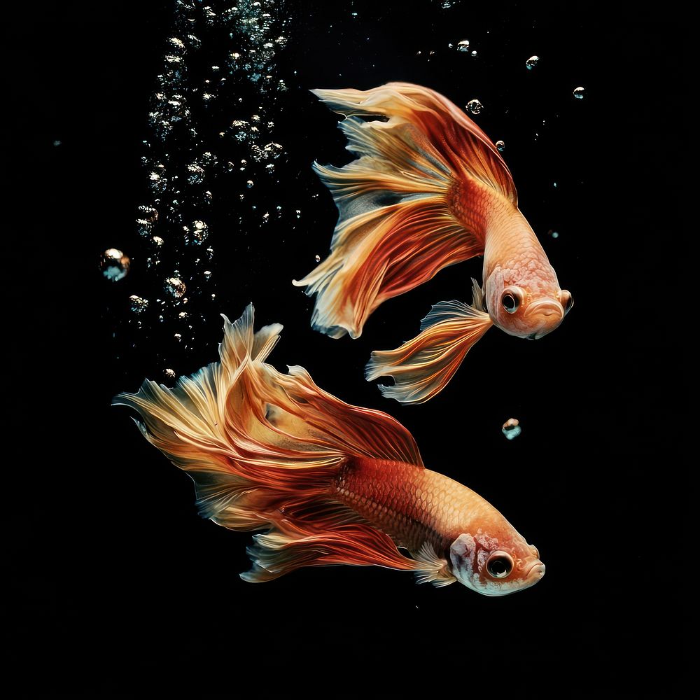 Siamese fighting fish goldfish aquatic | Free Photo - rawpixel