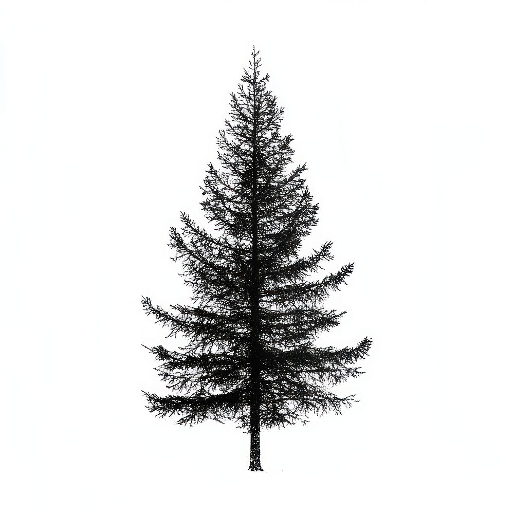 Pine tree retro photocopy stipple | Free Photo Illustration - rawpixel