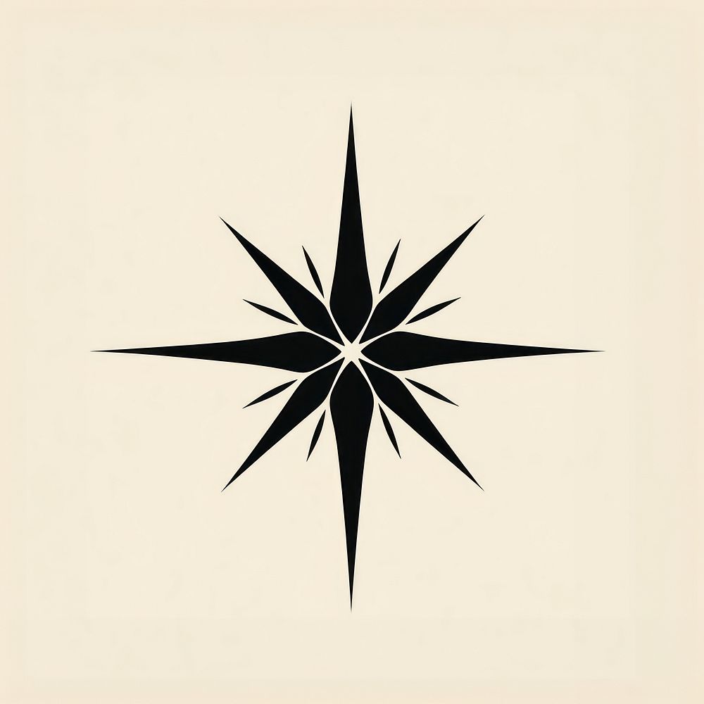 solid black north star shape | Free Photo Illustration - rawpixel