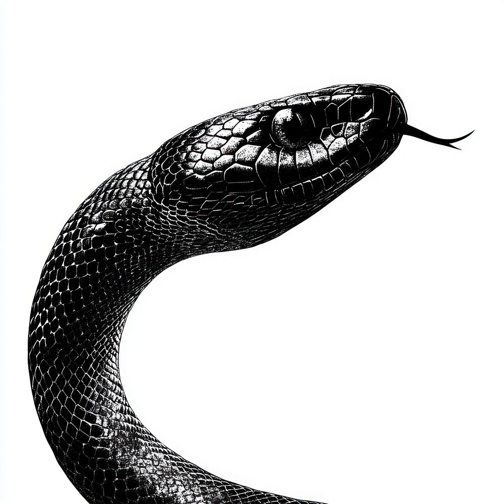 Snake retro photocopy stipple effect | Free Photo Illustration - rawpixel