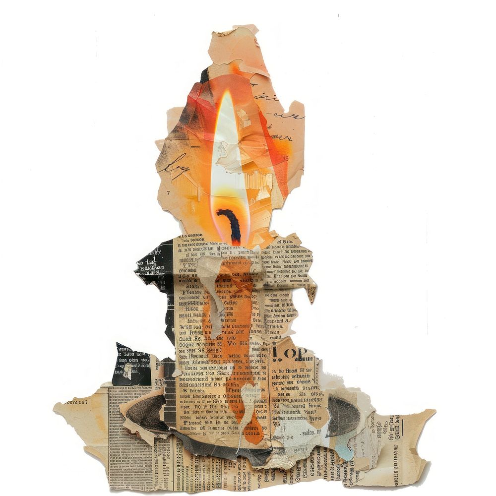 Candle shape collage cutouts flame | Free Photo Illustration - rawpixel