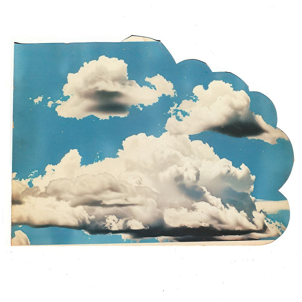 Cloud shape collage cutouts vintage | Free Photo Illustration - rawpixel