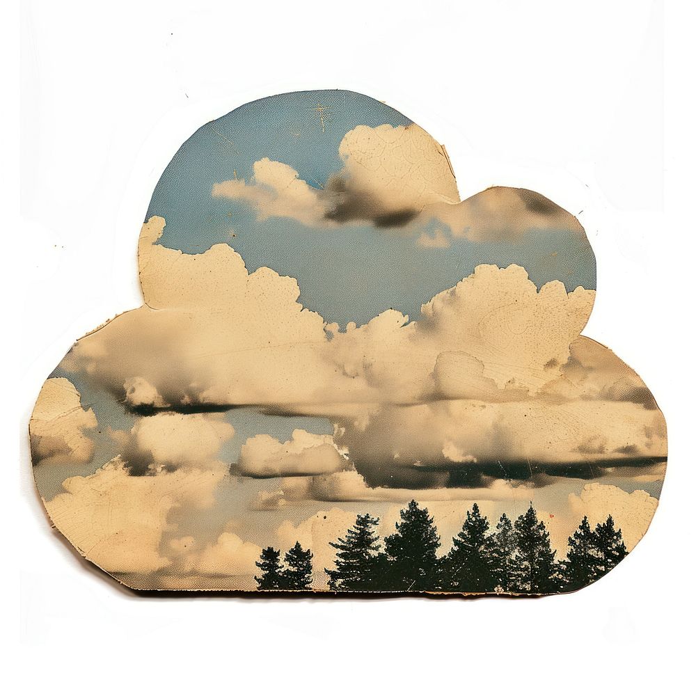 Cloud shape collage cutouts nature | Free Photo Illustration - rawpixel