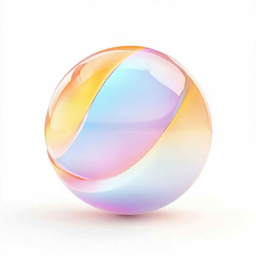 Floating translucent sphere iridescent reflection | Free Photo ...