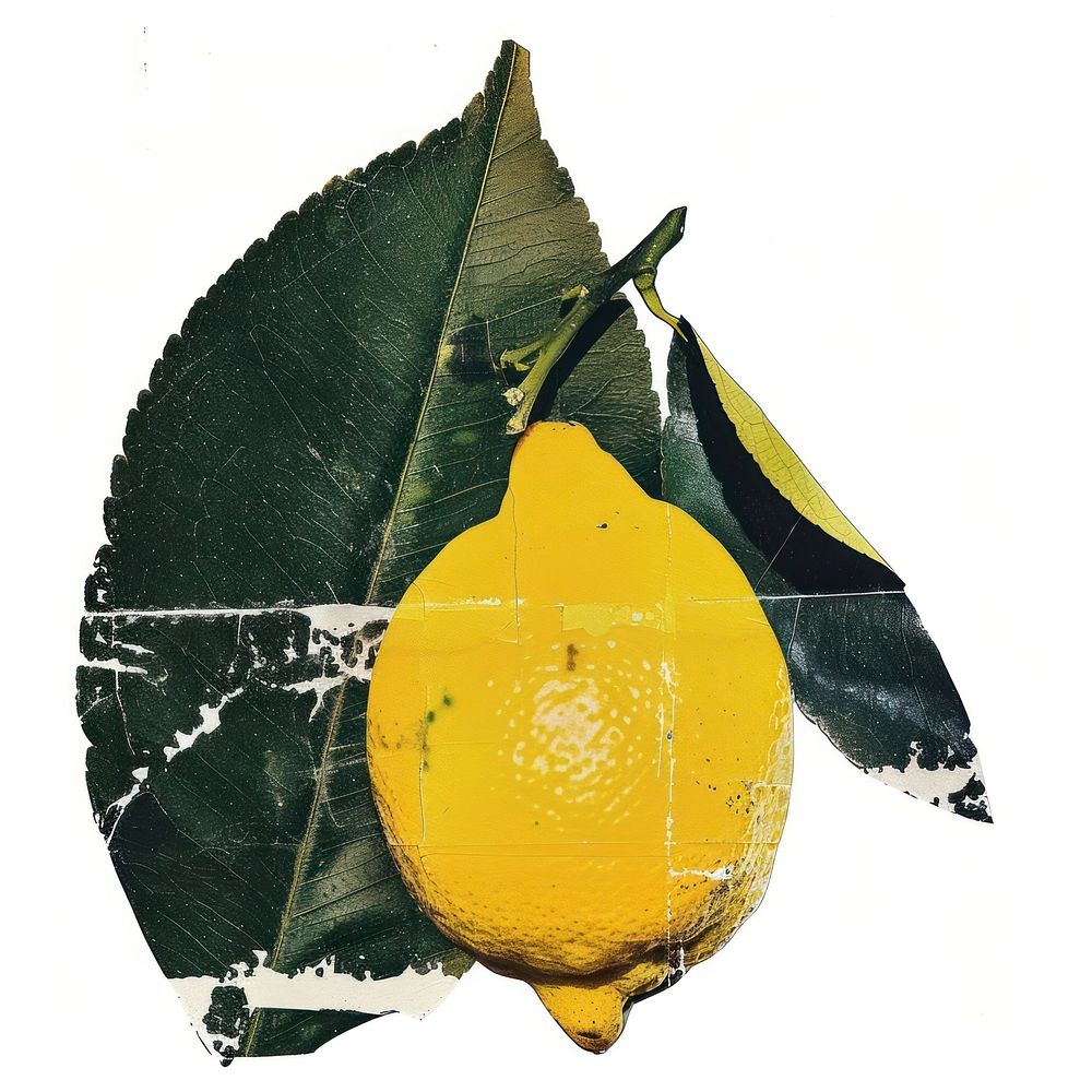 Lemon shape collage cutouts vintage | Free Photo Illustration - rawpixel