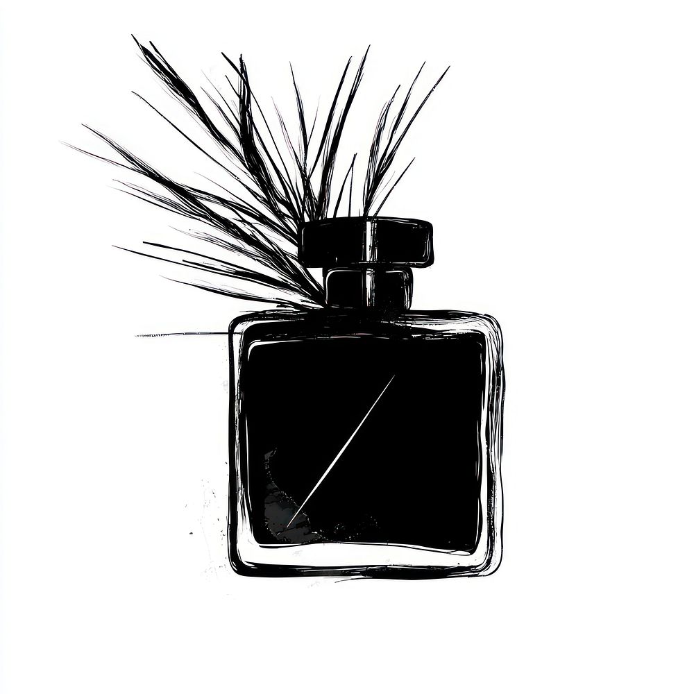Perfume bottle black white | Free Photo Illustration - rawpixel