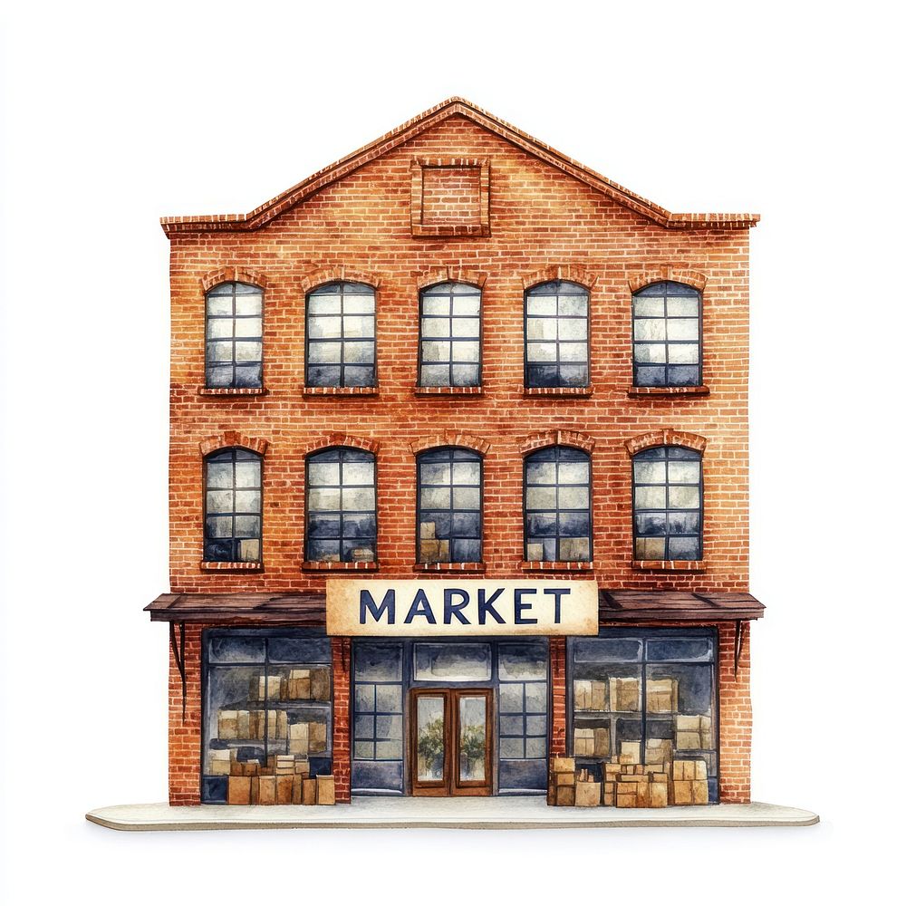 Brick classic warehouse building architecture | Free Photo Illustration ...