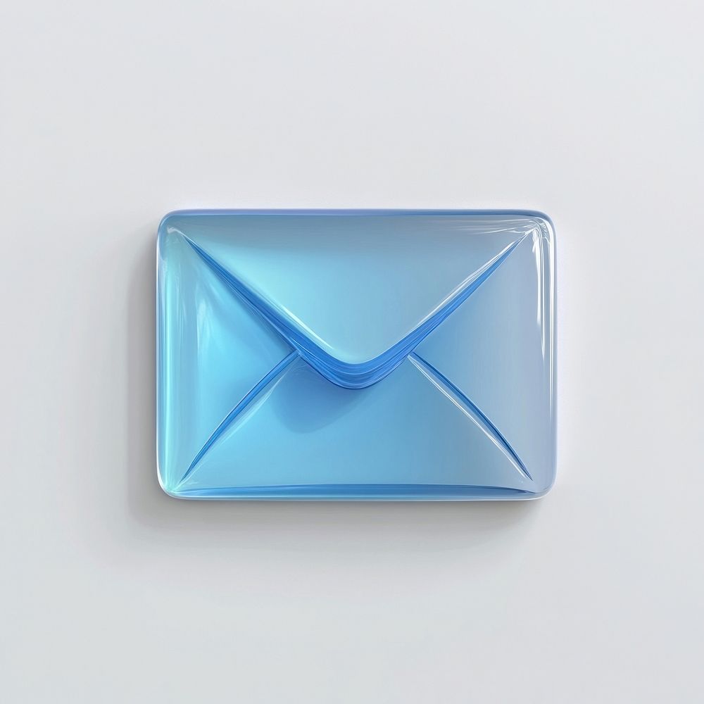 Envelope icon digital glossy blue | Free Photo Illustration - rawpixel