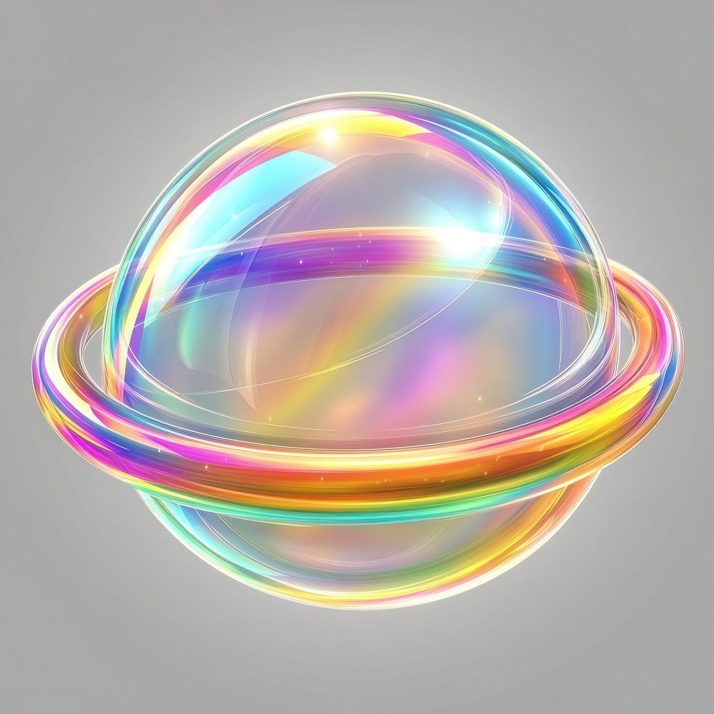 glass planet ring sign rainbow | Free Photo Illustration - rawpixel