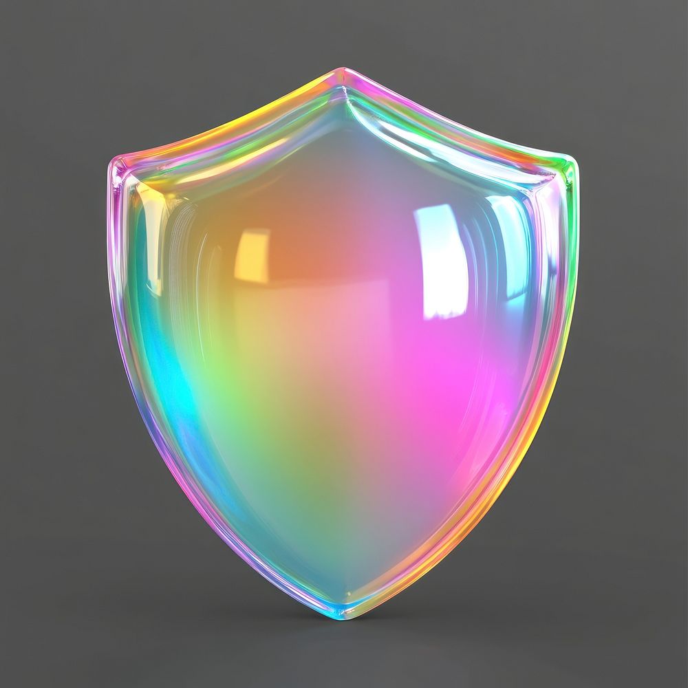 bubble shield symbol rainbow colors | Free Photo Illustration - rawpixel
