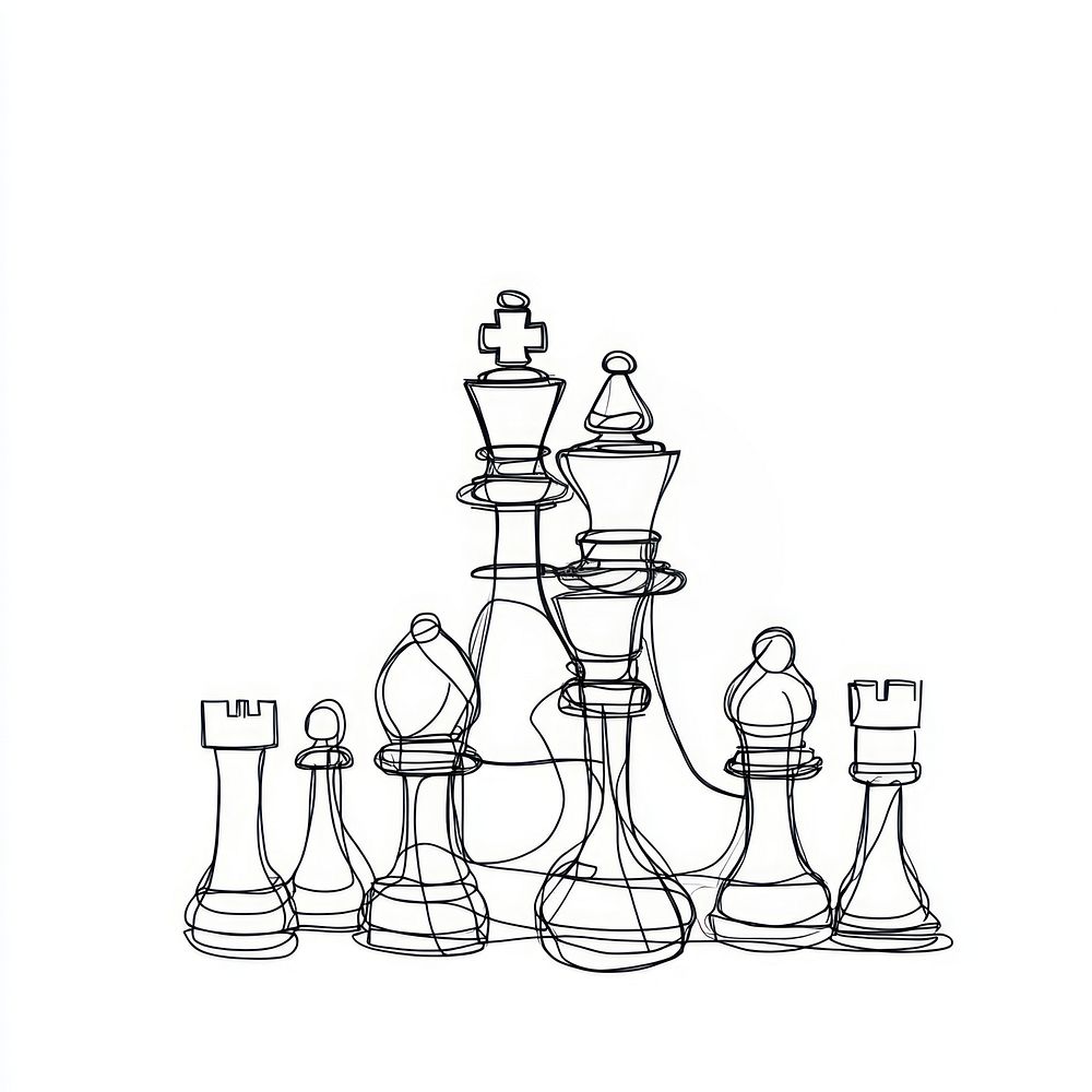 Hand drawn chess minimalist drawing | Free Photo Illustration - rawpixel