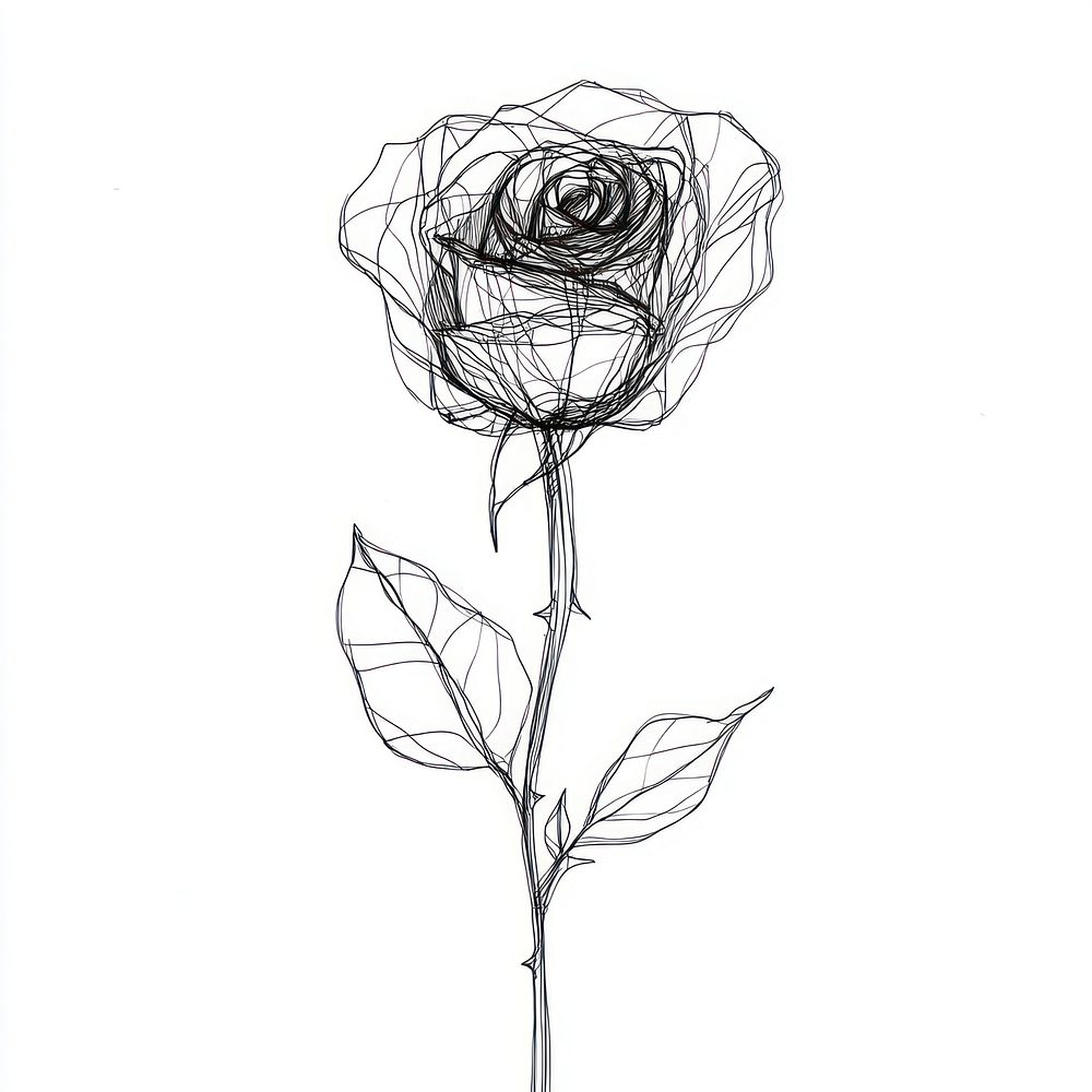 Hand drawn rose drawing art | Free Photo Illustration - rawpixel