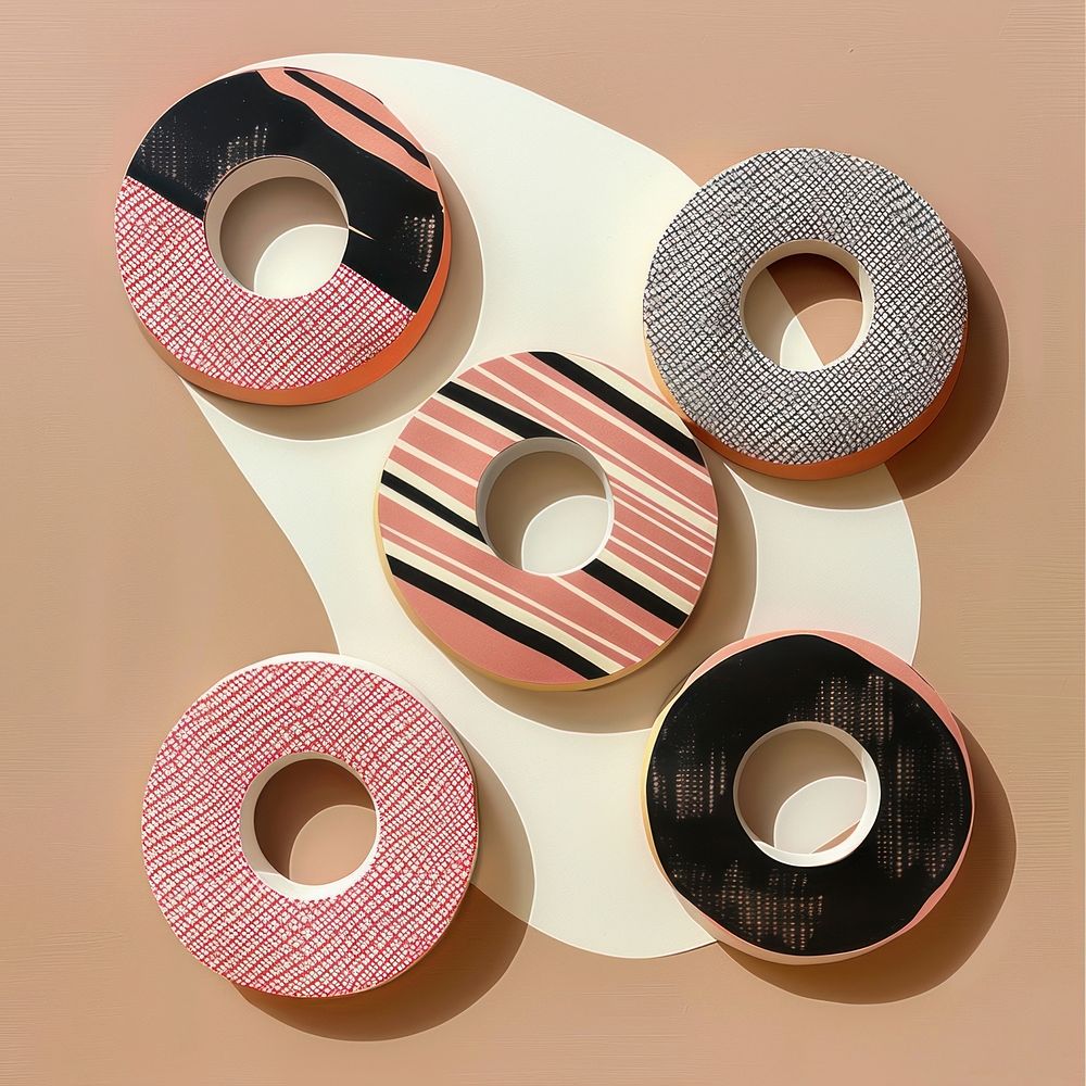 Donut retro paper collage illustration | Free Photo Illustration - rawpixel