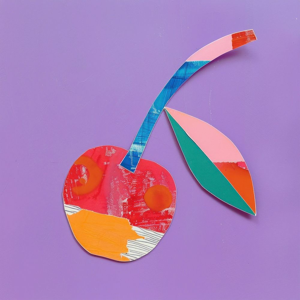 Red cherry paper cut illustration | Free Photo Illustration - rawpixel