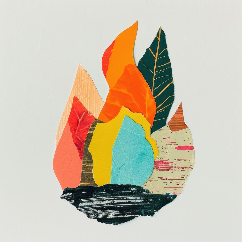 Fire paper cut collage illustration | Free Photo Illustration - rawpixel