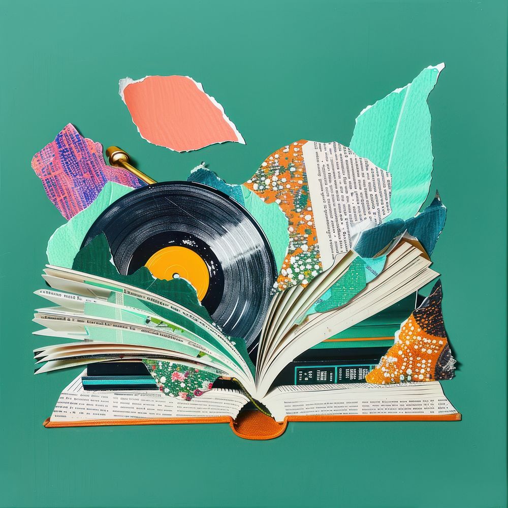 Gramophone book abstract colorful. | Free Photo Illustration - rawpixel