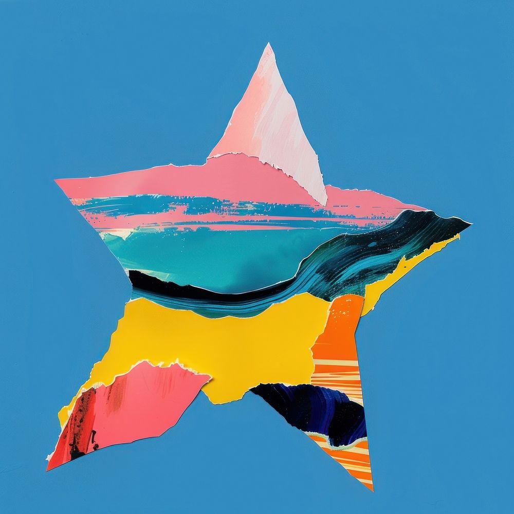 Star paper cut abstract colorful | Free Photo Illustration - rawpixel