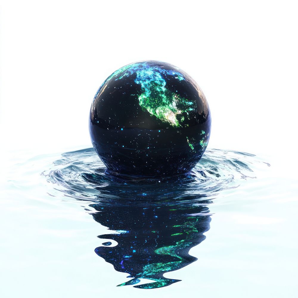 Globe reflection sphere planet. | Free Photo Illustration - rawpixel