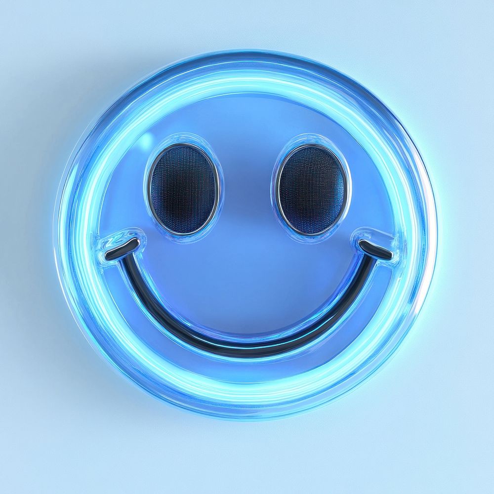 smiley face lighting speaker digital. | Free Photo Illustration - rawpixel