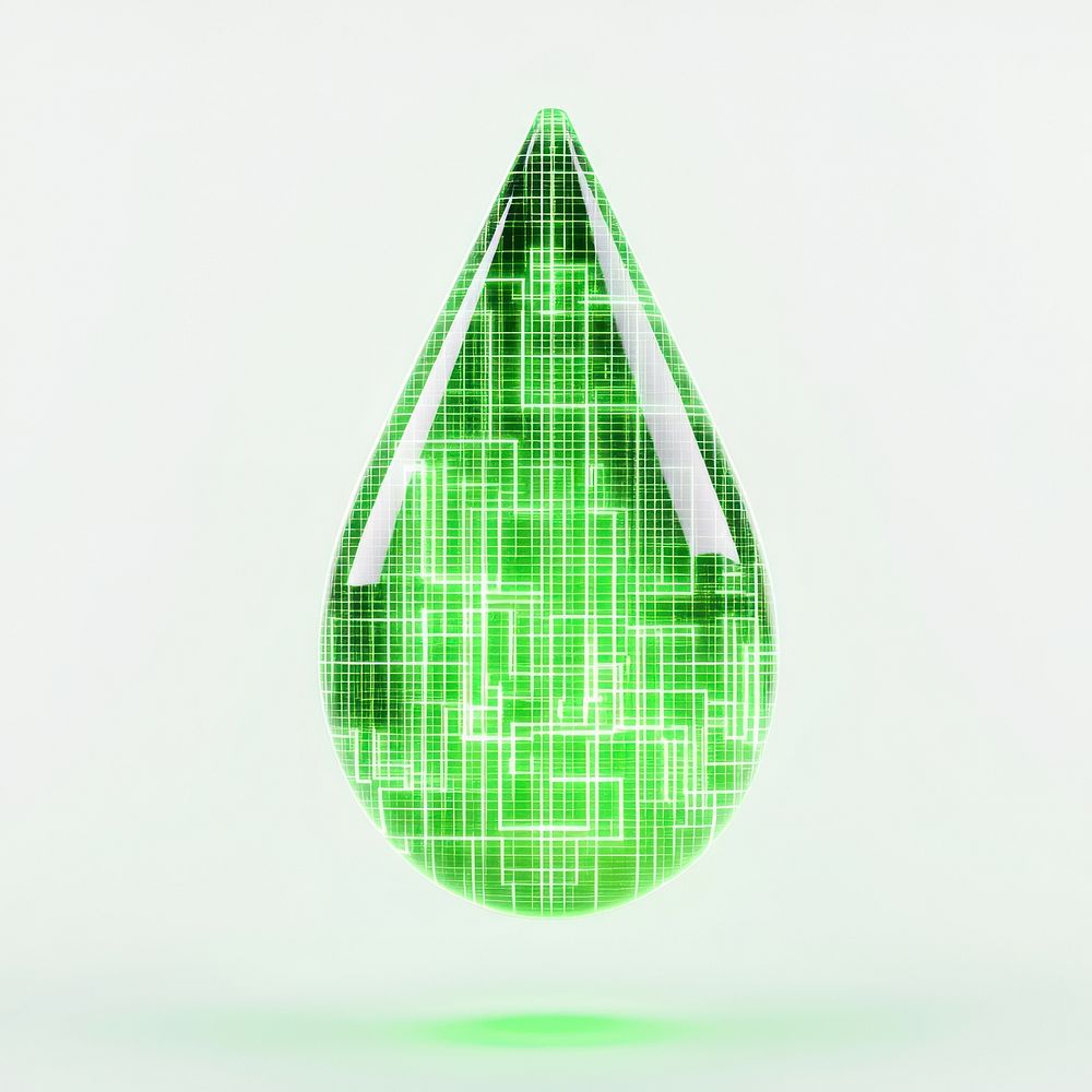 pixelated neon raindrop droplet digital | Free Photo Illustration ...