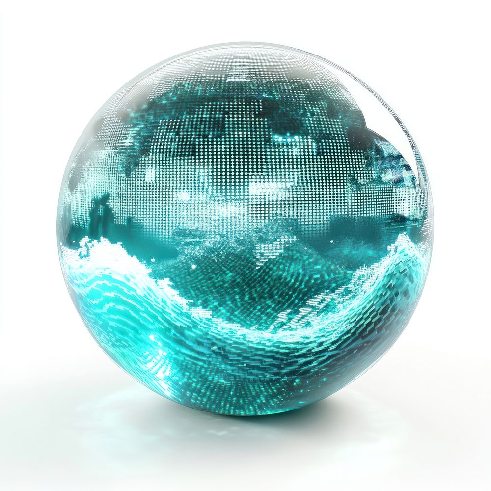 Crystal orb filled pixelated waves | Free Photo Illustration - rawpixel
