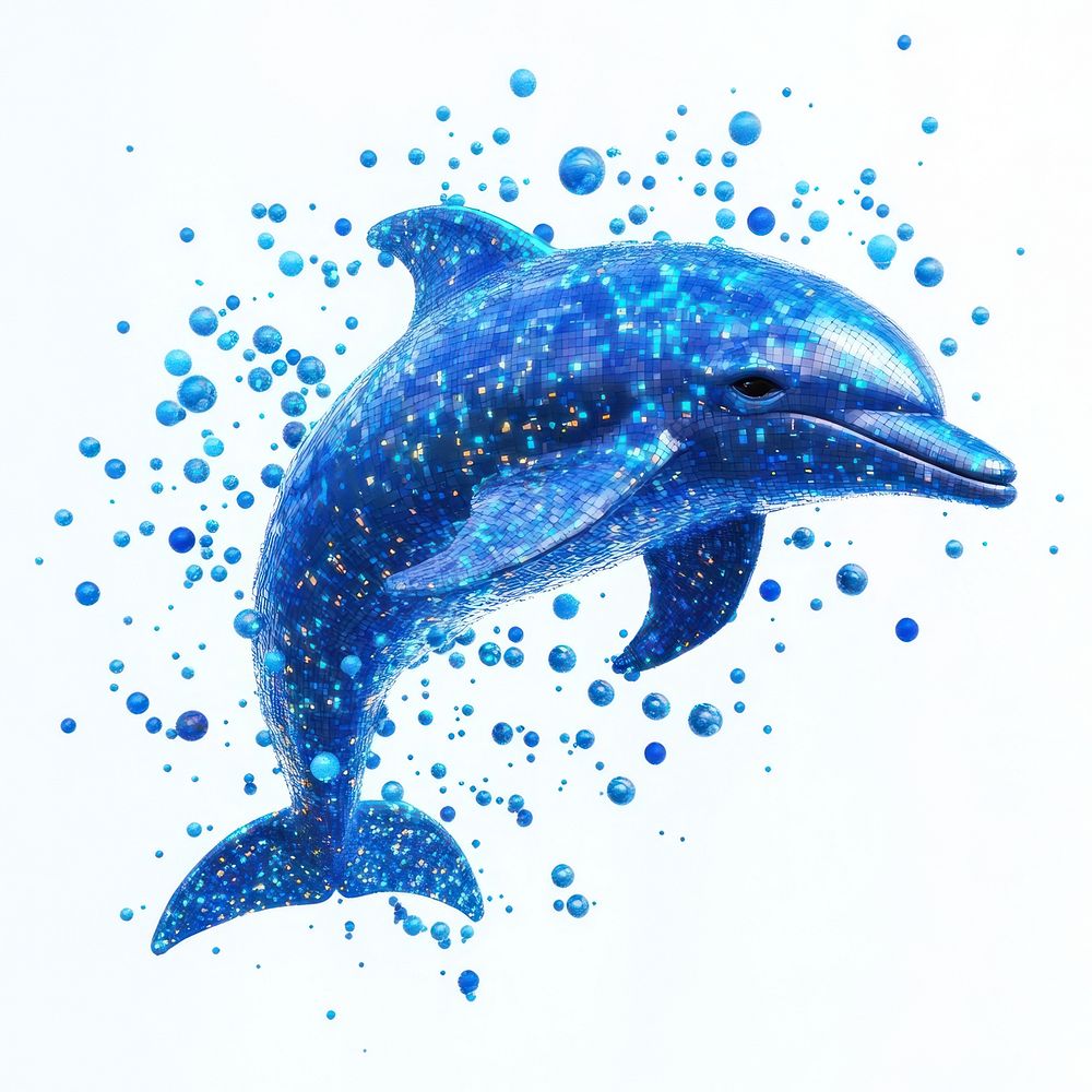 Hyper-realistic dolphin swimming blue artistic | Free Photo ...