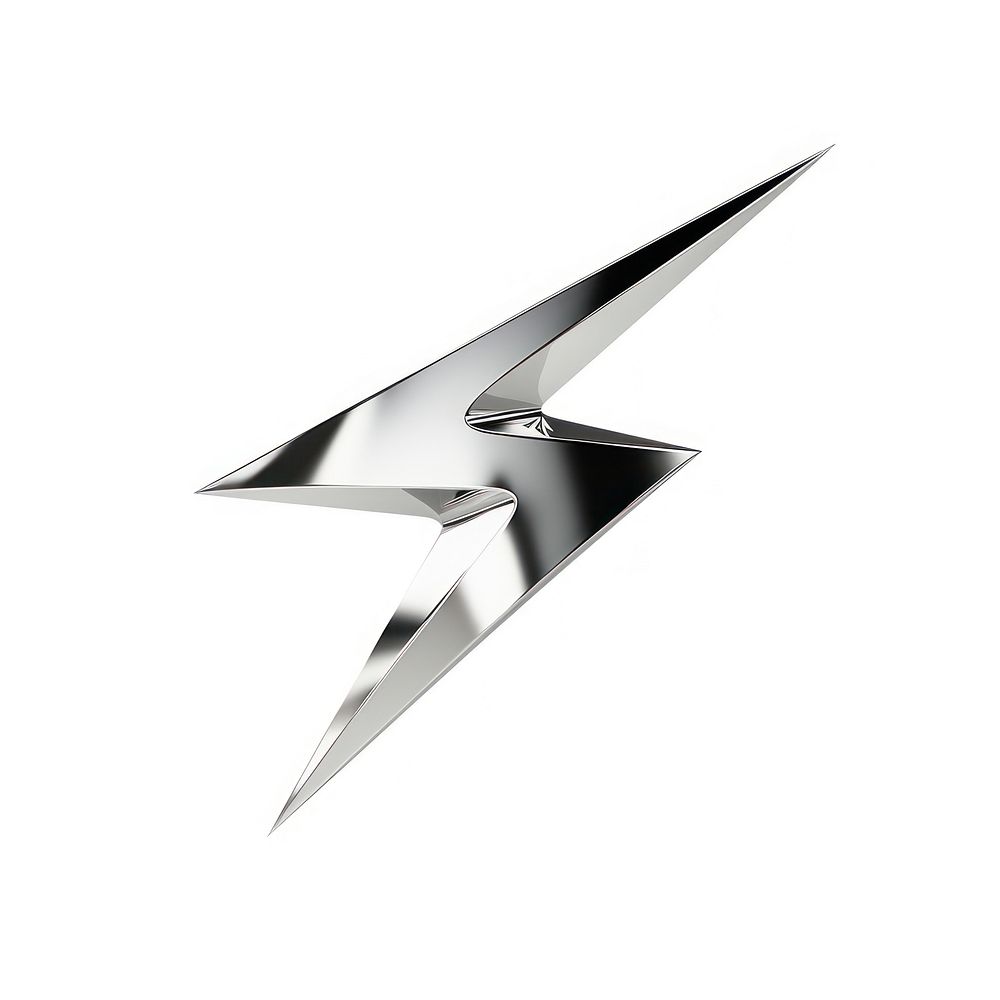 Y2k chrome lightning metallic symbol | Free Photo Illustration - rawpixel