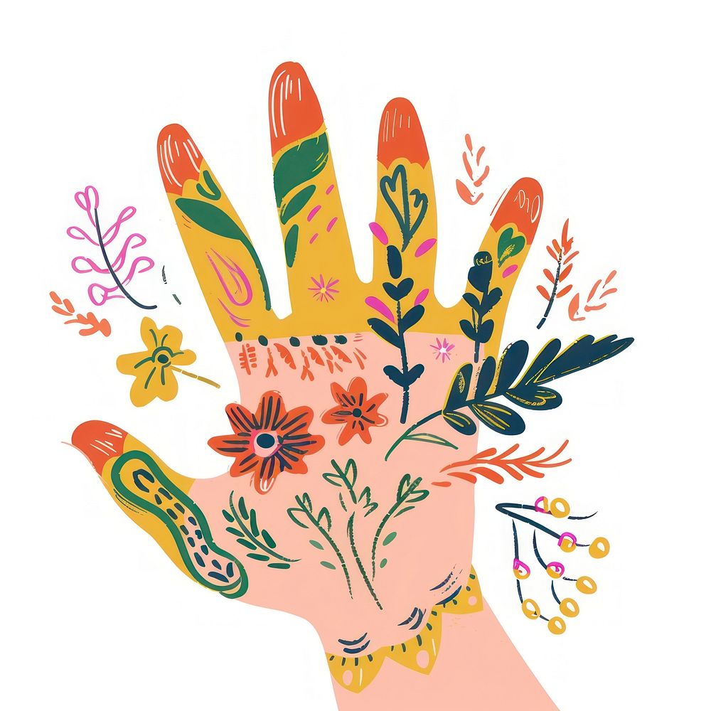 Illustration hand art decorative | Free Photo Illustration - rawpixel