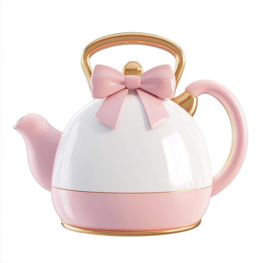 3d coquette tea kettle teapot | Free Photo Illustration - rawpixel