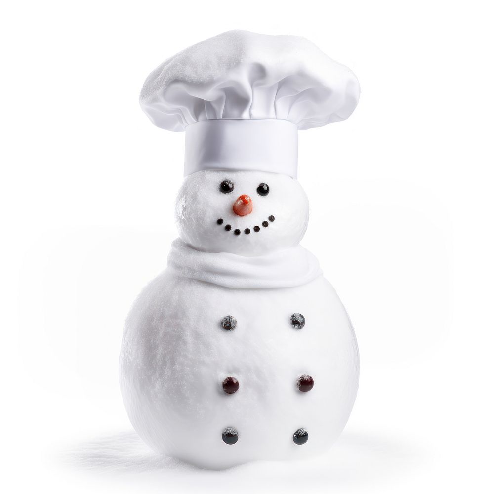 Snowman wearing chef hat snowman | Free Photo - rawpixel
