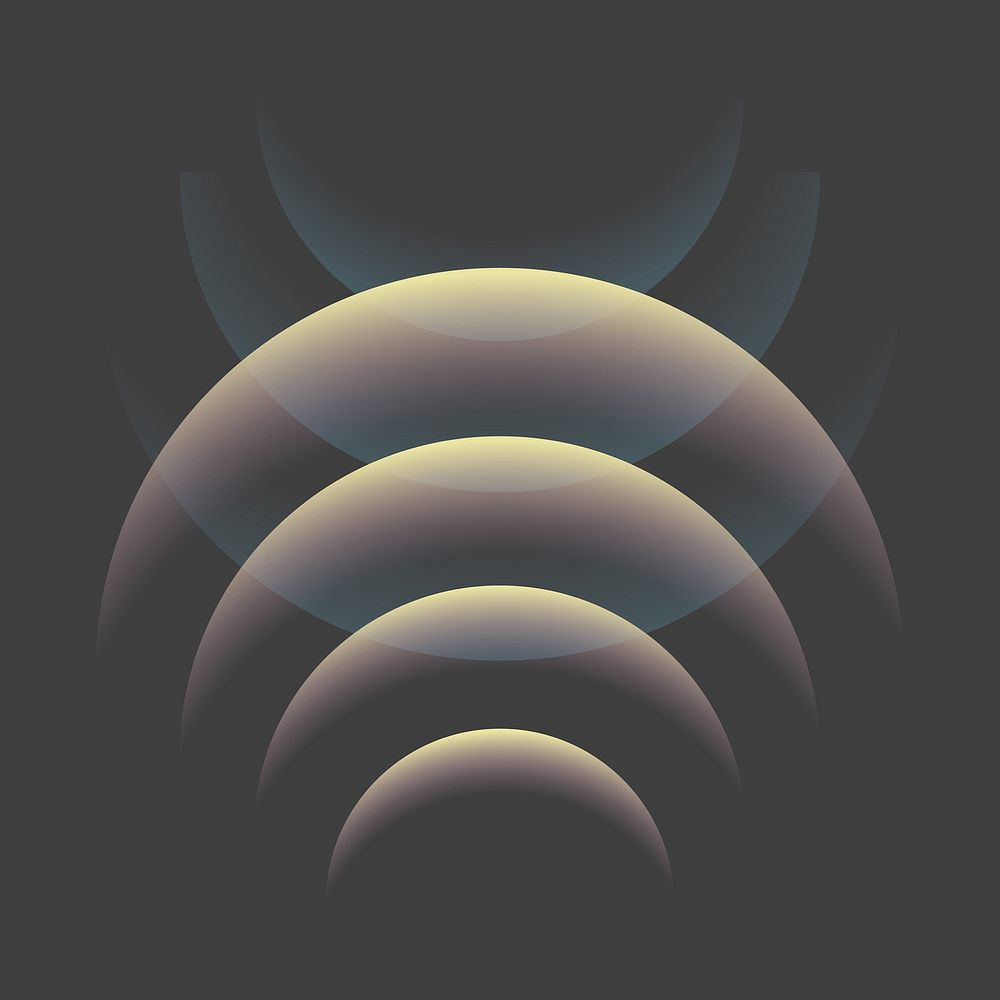 Abstract geometric layered spheres | Free Photo Illustration - rawpixel